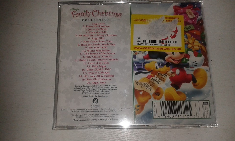disney's family christmas cd 20 tracks inc jingle bells frosty the ...