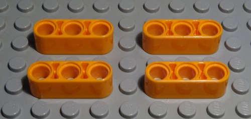 LEGO Technic Hole BAR 1x3 Orange 4 Piece | eBay