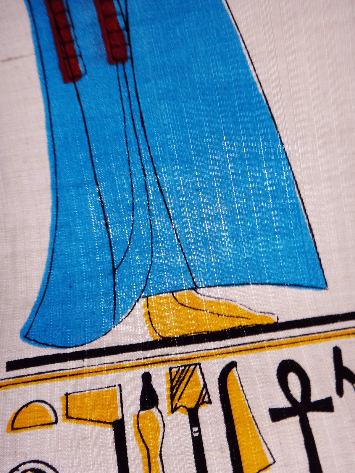 Square Egyptian tablecloth 55 x 56 pyramid nefertiti fabric king tut ...