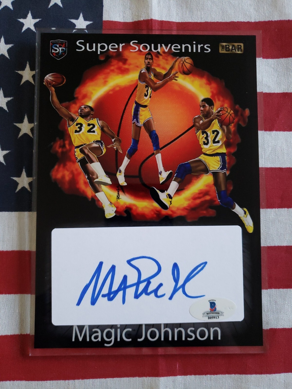 Earvin Magic Johnson The Bar Super Souvenirs 5x7 Autograph Auto Signed ...