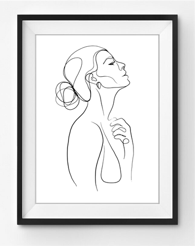 One Line Prints Modern Wall Art Minimalist Design Fashion Stylish ...