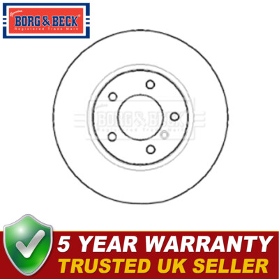 Borg & Beck Front Brake Disc Fits BMW 5 Series 2003-2010 2.0 D 2.5 ...