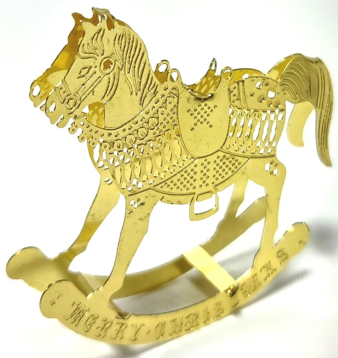 Lovely Gold Filigree HORSE Ornaments Rocking Horse, 50% OFF