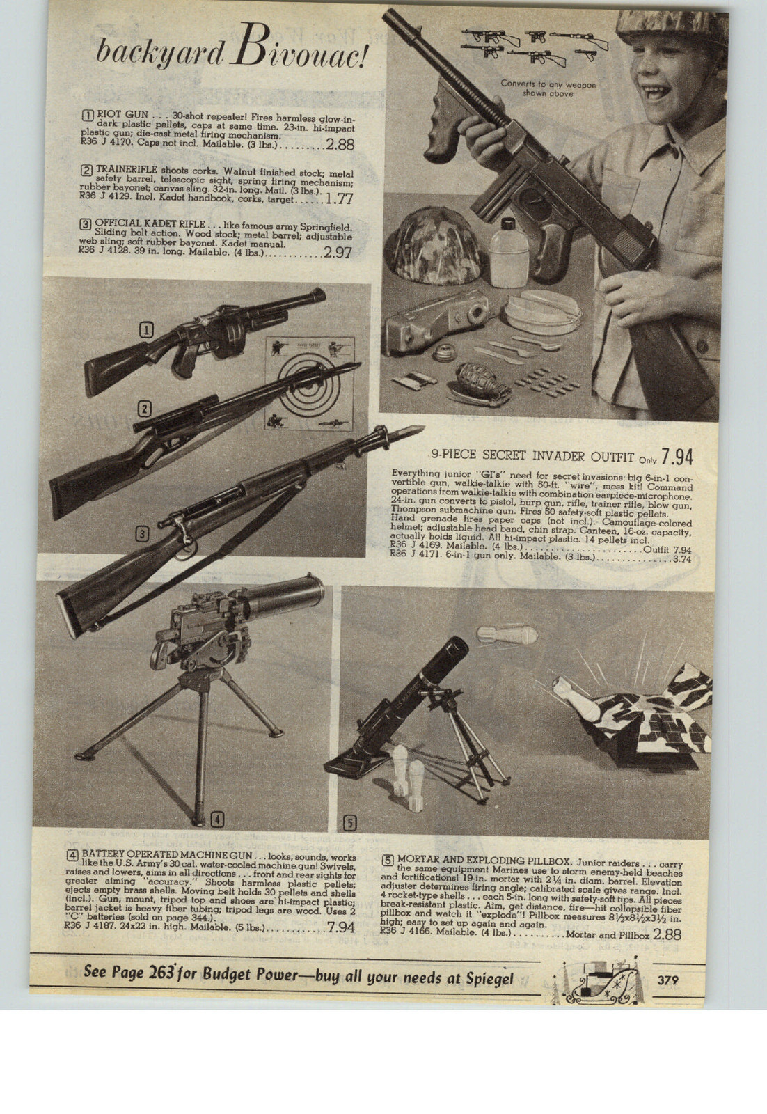 1961 PAPER AD Toy Machine Gun Rebel Scattergun Johnny Yuma Tommy Flip ...