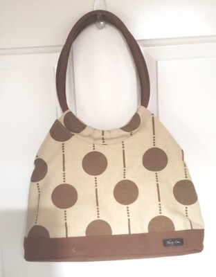 RETIRED Thirty-One Canvas Bag tote purse Double Handles magnetic ...