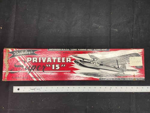 Vintage Berkeley Privateer Super 15 balsa model airplane kit #2 | eBay