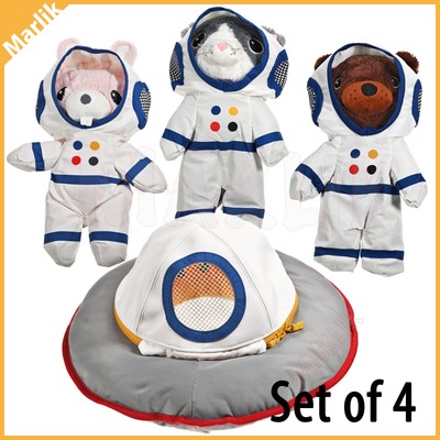 Set of 4 Ikea Aftonsparv astronaut Soft Stuffed Animal Cat Bear Rabbit ...