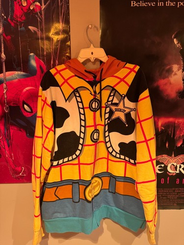 Mad Engine Disney Toy Story Woody Costume Hoodie Zip Up (One Size L/XL ...