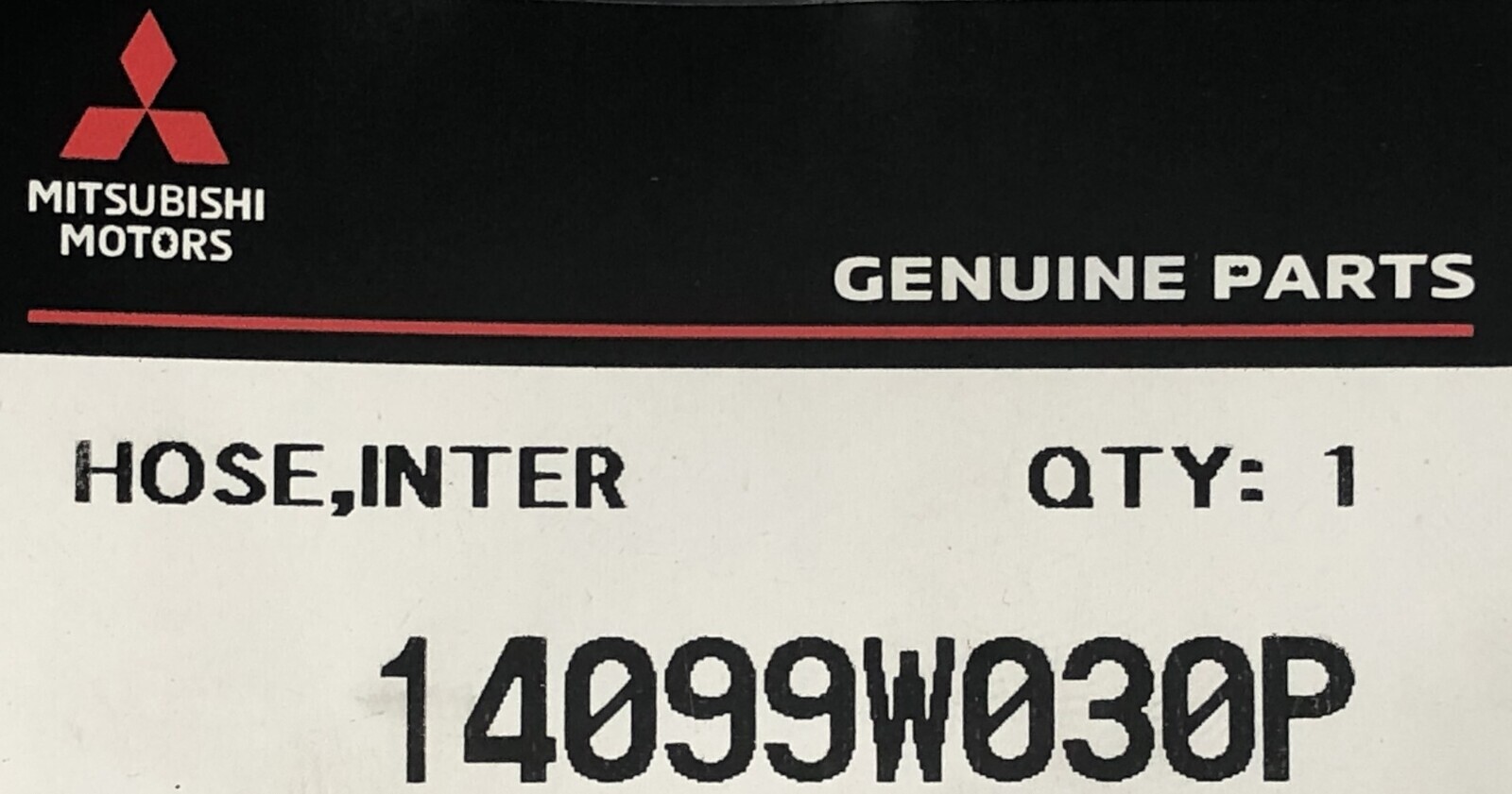 Genuine Mitsubishi Intercooler Outlet Hose 14099W030P HOSE,INTER COOLER ...
