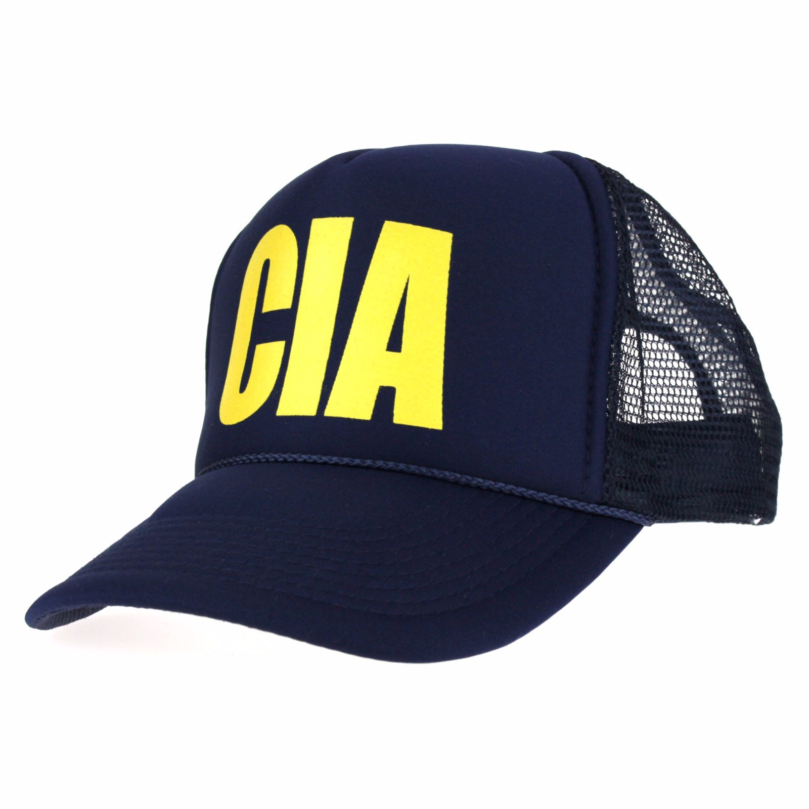 CIA Centeral Intelligence Agency Mesh Snap Back Navy Trucker Hat | eBay