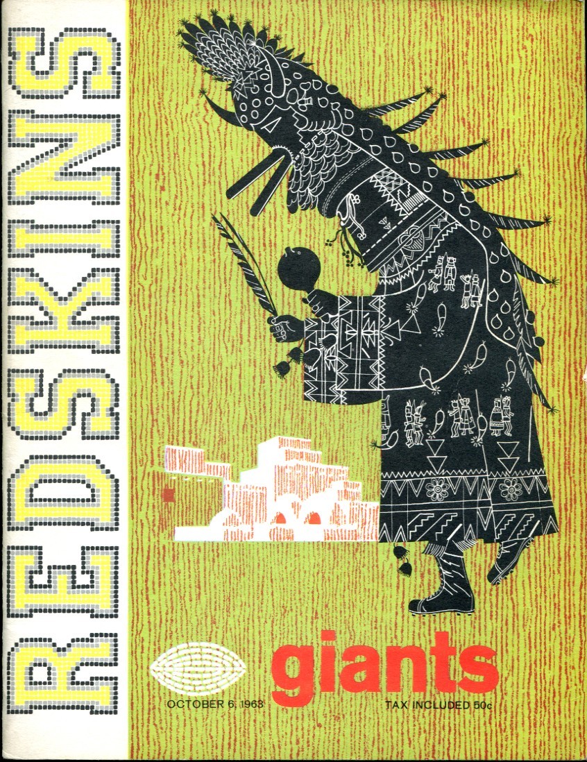 1963 Washington Redskins v NY Giants Program Tittle 324 Yds 3 TDs Ex ...