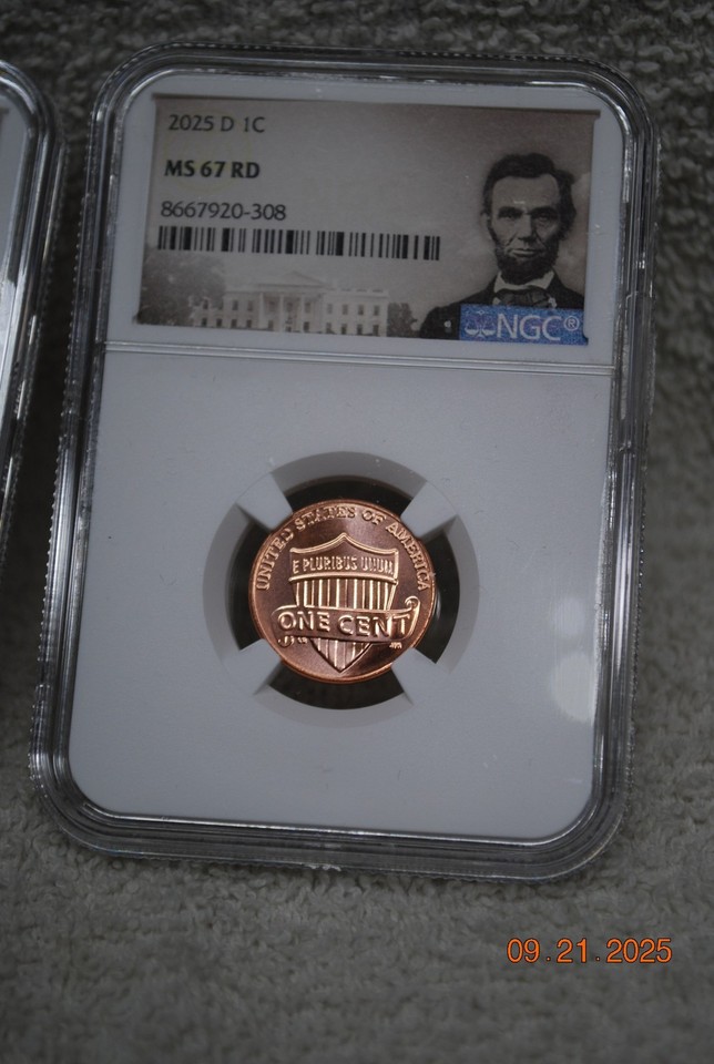 2025 U.S. Mint Lincoln Penny P & D NGC MS67 RD Uncirculated Strike | eBay