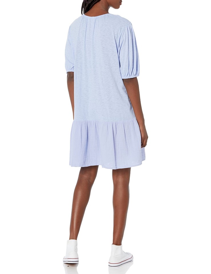 Women's Becca Cotton Slub Mix Drop Waist Dress, Mist, M | eBay