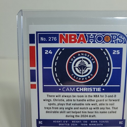 2024-25 NBA HOOPS Cam Christie RC Green Holo #276 Los Angeles Clippers ...