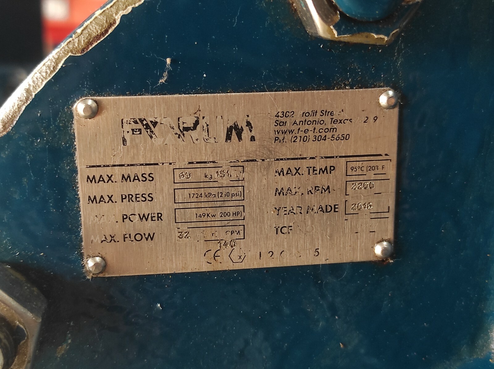 Forum Mud Hog 99988PLA000X 1X1.5CP Centrifugal Pump pump Size 1X1.5CP ...