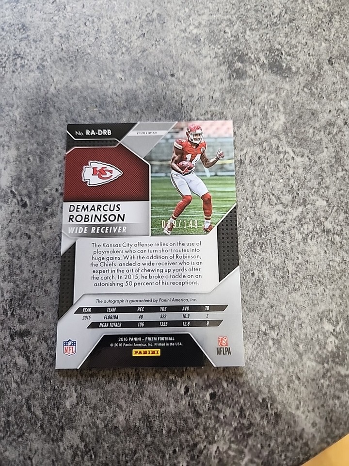 2016 Panini Prizm - Rookie Autograph Blue Wave Prizm #RA-DRB Demarcus ...