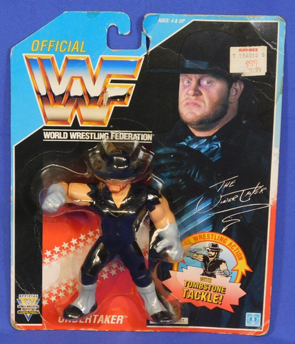 VINTAGE WWF HASBRO UNDERTAKER FIGURE W/TOMBSTONE TACKLE 1991 SEALED ...