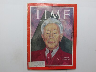 Time Magazine - February 25, 1966 - Arthur Rubinstein 7Wx3 | eBay