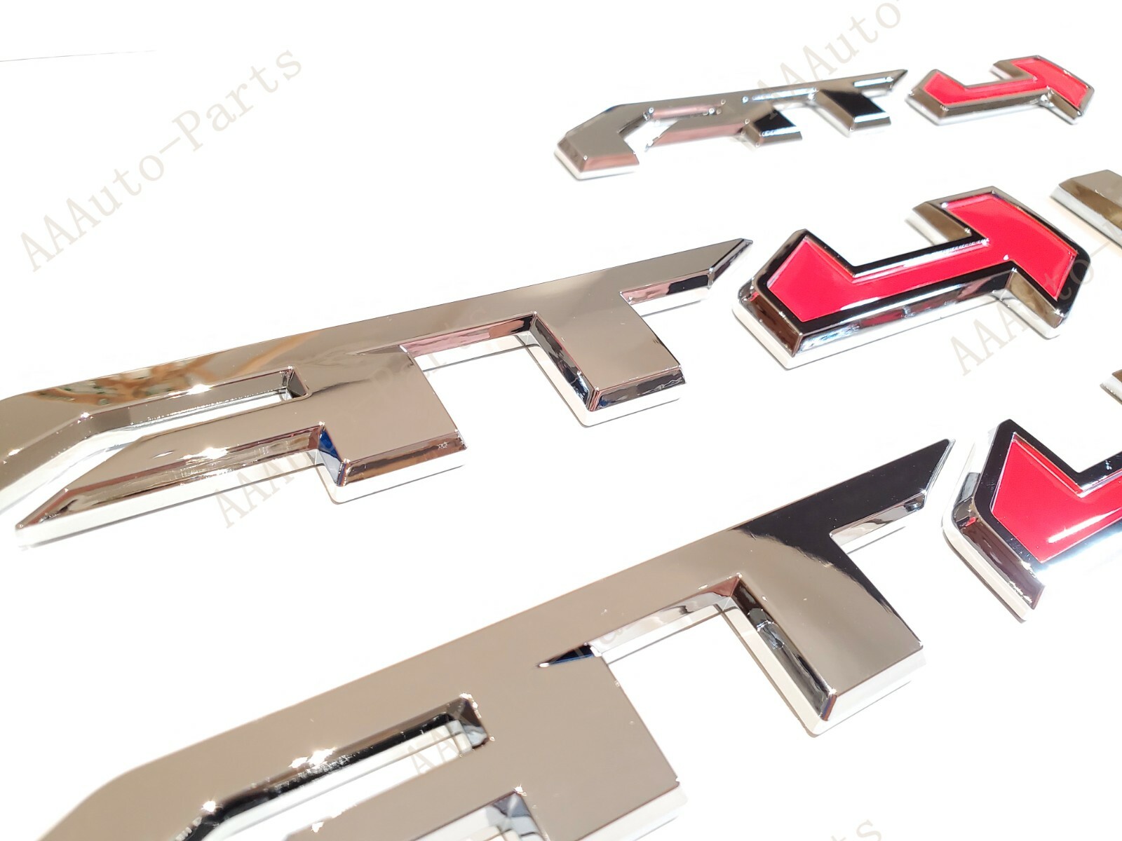 3PCS Set NEW Chrome Red AT4 Emblems Badge Fit GMC Canyon Yukon XL ...