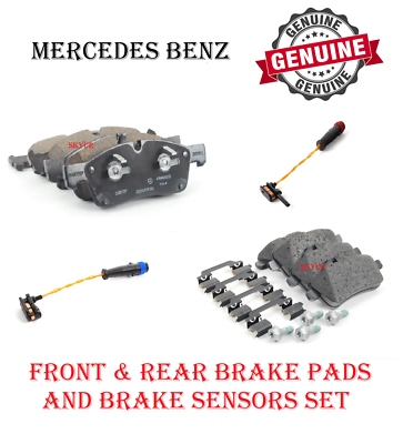 Front & Rear Brake Pads Sets With Sensors For Mercedes GL GLE GLS ML ...
