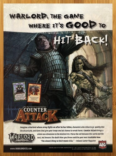 2004 Warlord Saga of the Storm CCG Counter Attack Print Ad/Poster Card ...