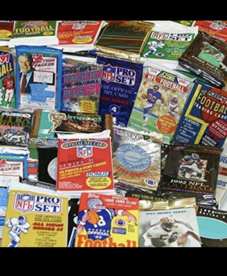 LOT OF NEW Sealed VINTAGE UNOPENED NFL FOOTBALL 40-60 CARDS New PACKS ...