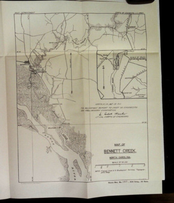 1912 BENNETT CREEK NORTH CAROLINA ENGINEERING MAP! | eBay