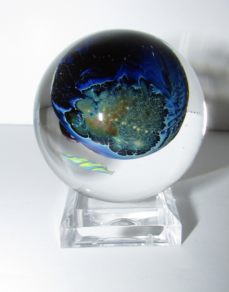 Josh Simpson Art Glass Planet Marble 1312 | eBay