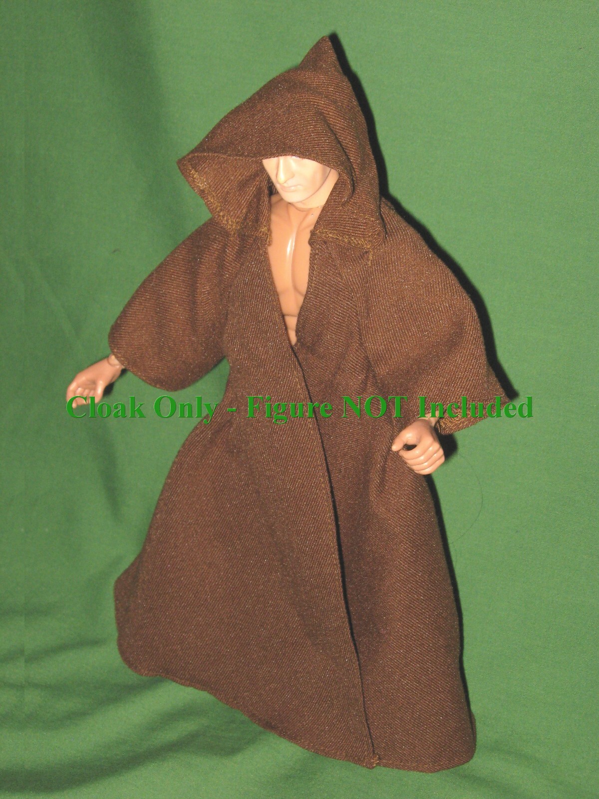 1/6 Jedi HOODED CLOAK ROBES Brown ~ 12" Ben Obi Wan Kenobi Clothing ...