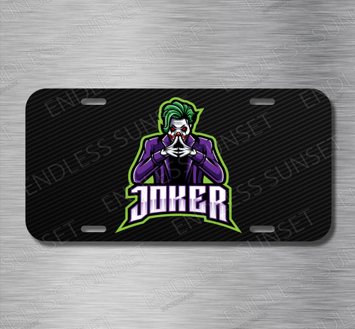 For Batman Fans The Joker Clown Villain License Plate Front Auto Tag ...