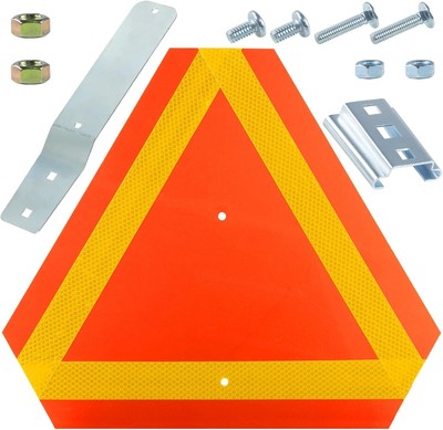 Slow Moving Vehicle Sign with Mounting Kit Aluminum Triangle Warning ...