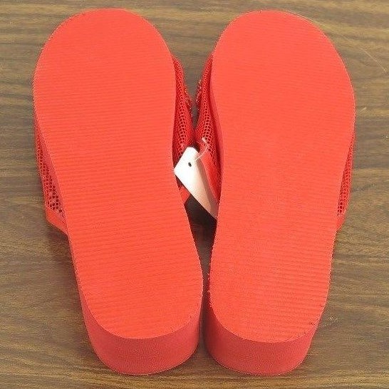 Women's Floral Beaded Sequin Rose Mesh Platform Slippers Shoes Sizes 6 ...