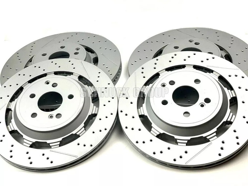 4Pcs Front & Rear Brake Rotors Fit Mercedes Benz W222 S63 AMG S65 AMG ...