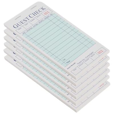 6 Pack Server Books Server Note Pads Guest Check Books for Servers ...