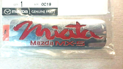 Genuine Mazda 1989 - 1997 MX-5 Miata Rear Badge with Red Lettering OE ...
