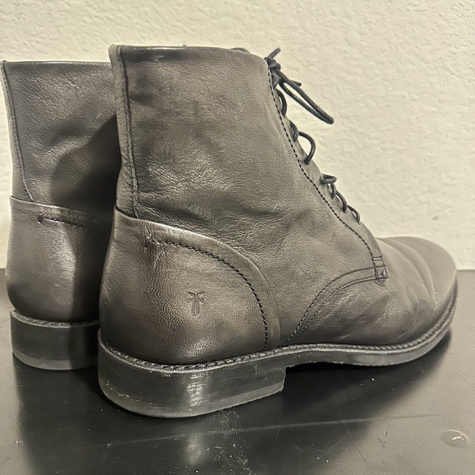 Frye Corey Lace Up Boots Mens Size 11.5 M Black Leather | eBay