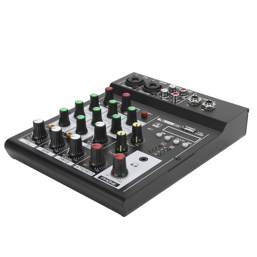 Portable 4 Channel BT Mixing Console Digital Audio Mixer Builtin Reverb ...