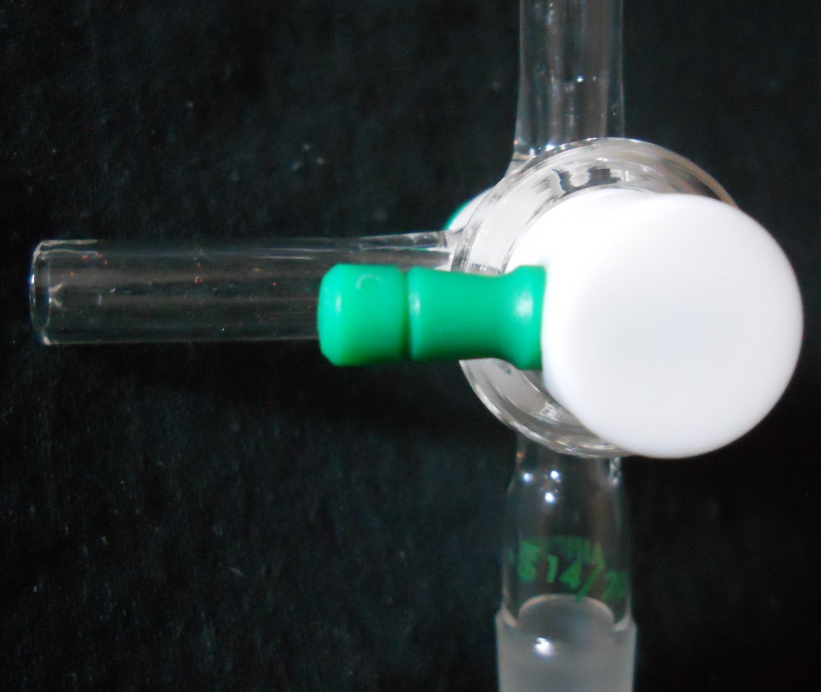 CHEMGLASS Airfree 14/20 Schlenk Flushing Adapter with PTFE Stopcock ...