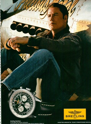 BREITLING Watch Magazine Print Ad 1884 CHRONOMETRE NAVITIMER John ...