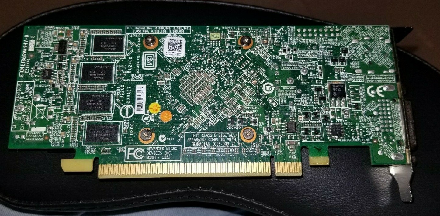 Radeon Graphics AMD C552 1GB Video Card - from Dell PC-Low Profile ...