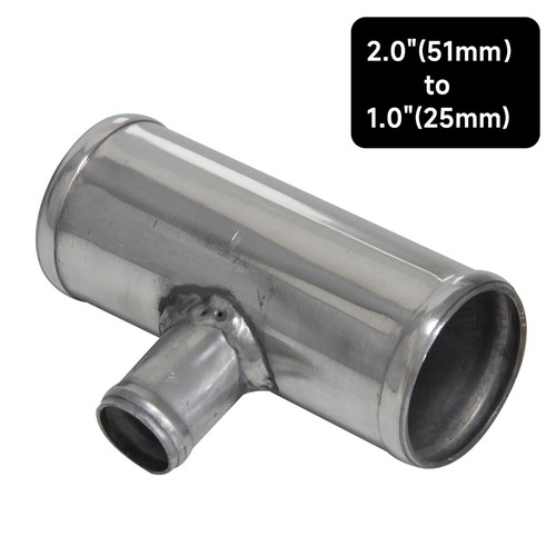 2" 51mm OD Aluminium Bov T-Piece Pipe Hose 3 Way Connector Joiner Spout ...