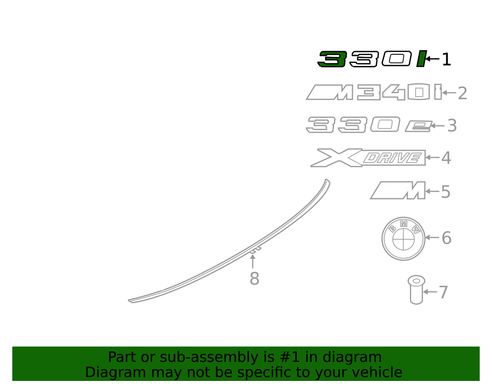 Genuine BMW Nameplate 51147494320 | eBay