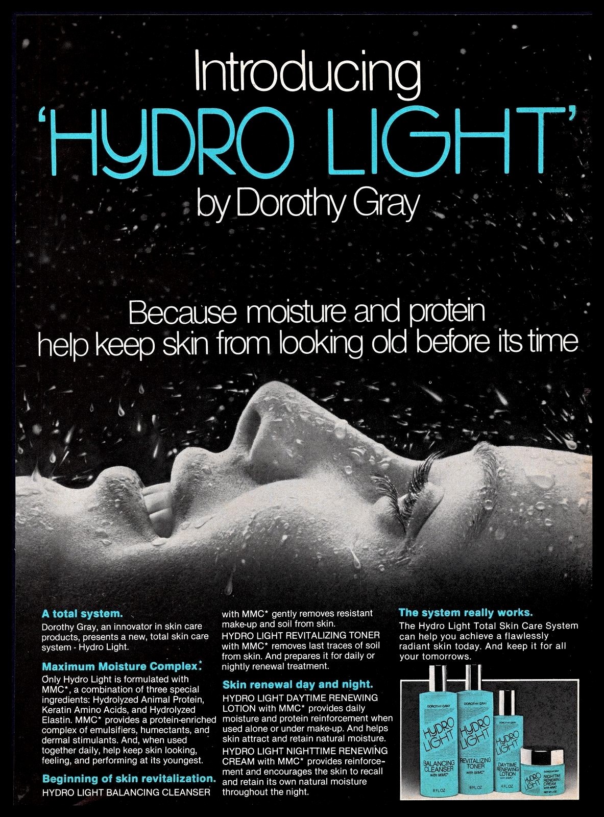 1982 Hydro Light Dorothy Gray Skin Care Products Vintage PRINT ...