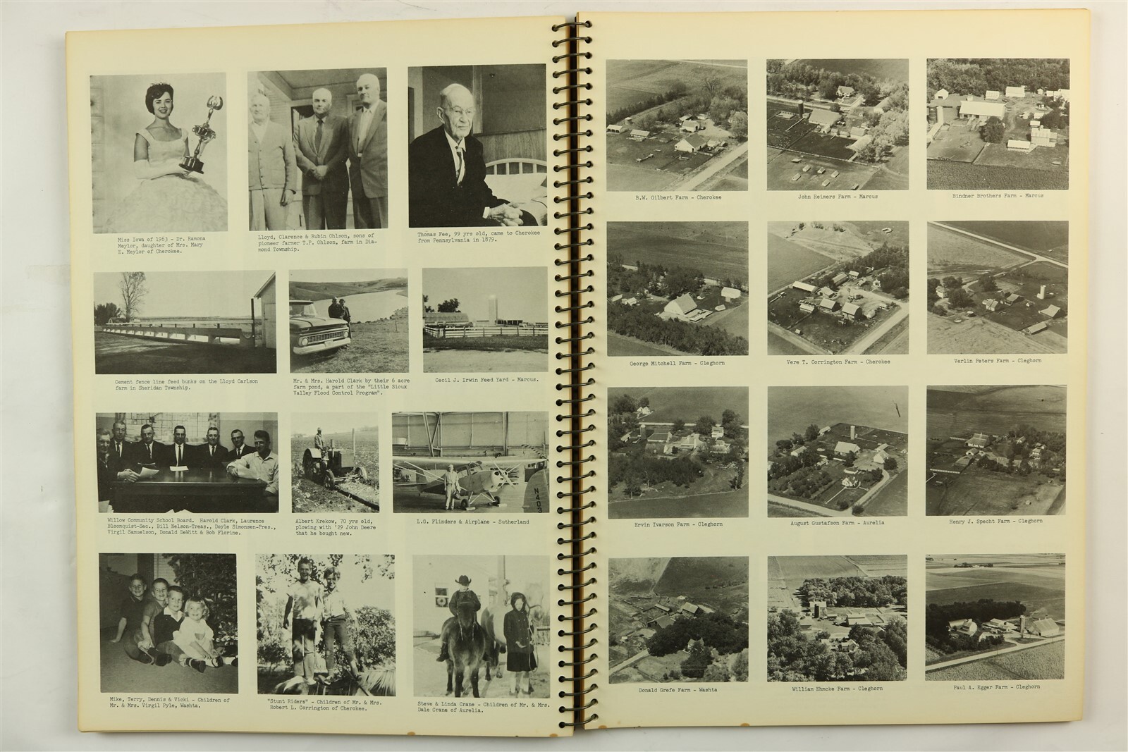 Cherokee County Iowa 1964 Atlas Marcus Aurelia Quimby Washta Cleghorn ...