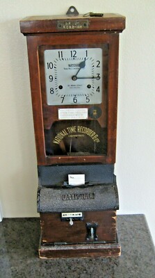 ANTIQUE NATIONAL TIME RECORDER CO. TIME CLOCK British Railways Midland ...