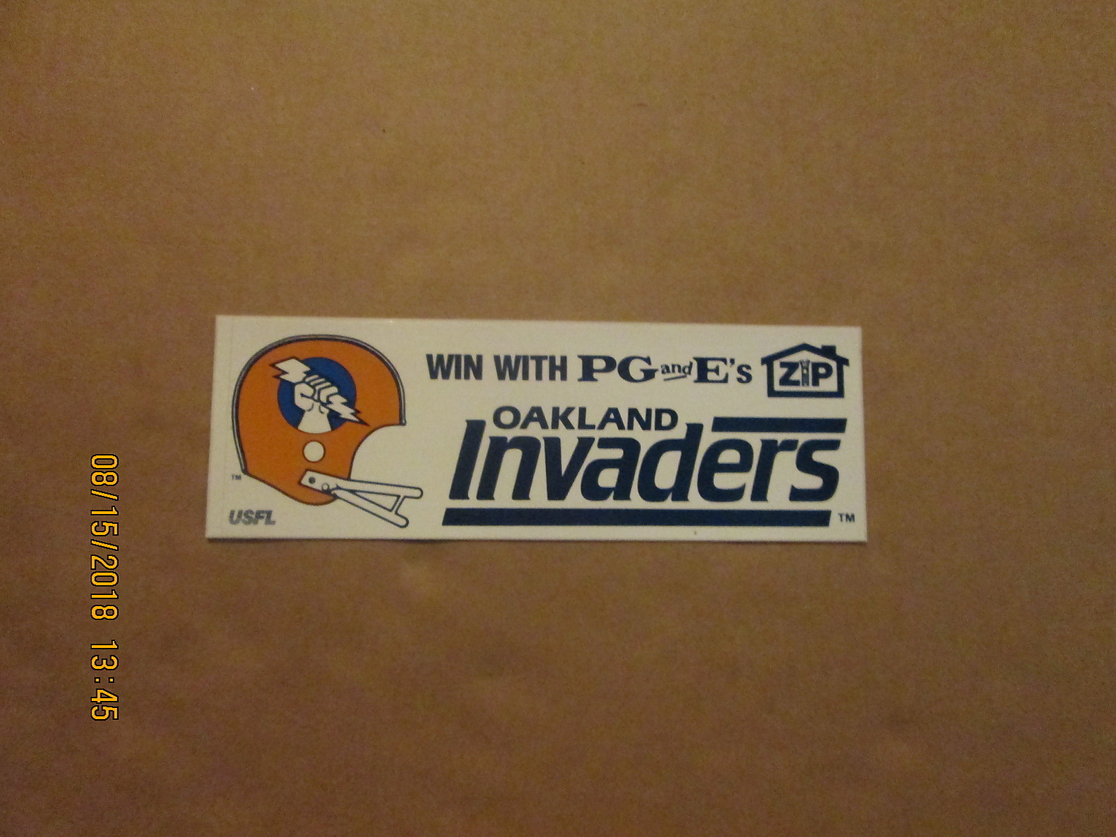 USFL Oakland Invaders Vintage Defunct Circa 1980's 2 Bar Football ...