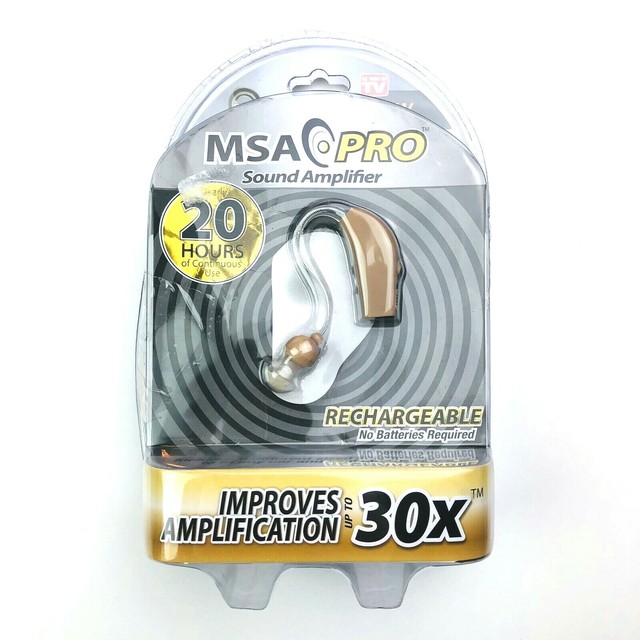 MSA Pro Sound Amplifier Hearing 30x Rechargeable up to 20 Hours Unisex ...