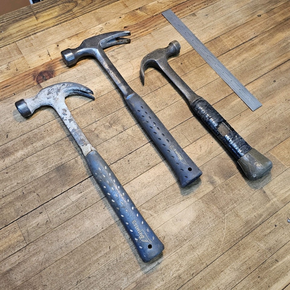Vintage Tools Claw Hammer LOT Carpentry Tools • ESTWING HAMMERS ☆USA | eBay