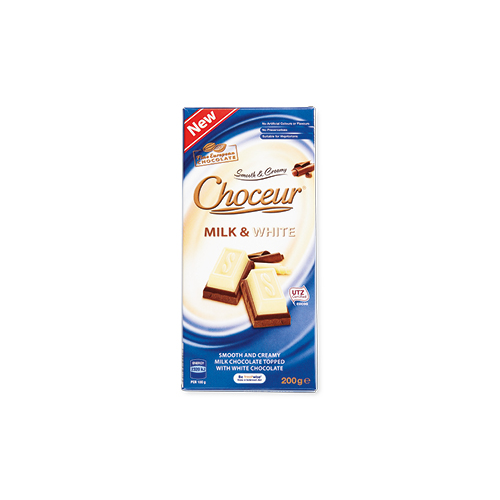 Choceur Milk & White Chocolate Block Bar 200g - Aldi Chocolate | eBay ...