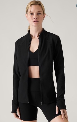 Athleta Salutation Jacket Black Rib Plus 2X | eBay